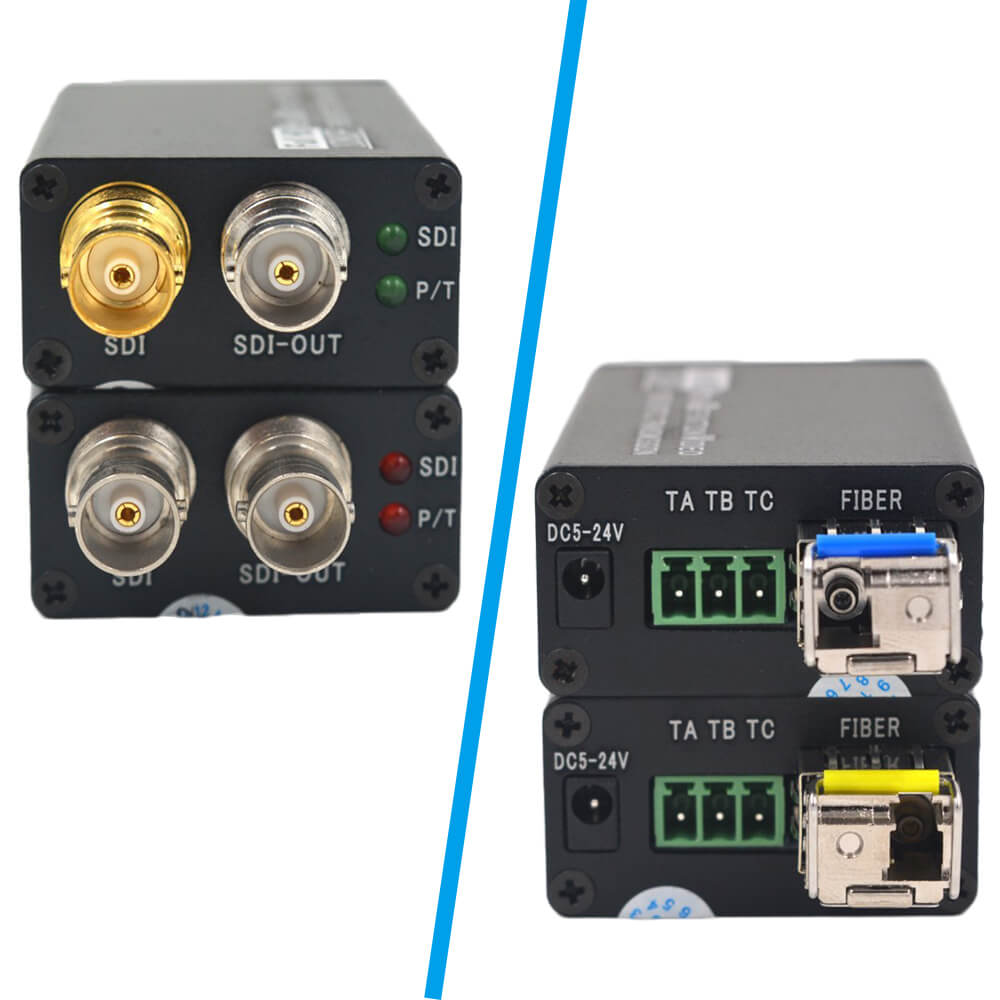 HD SDI to Fiber Extender SDI BNC Coaxial Optic Converter Transceiver ...