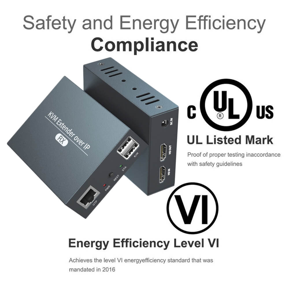 HDMI USB Extender Over IP HD KVM Ethernet Extender Cat5e Cat6 656FT ...