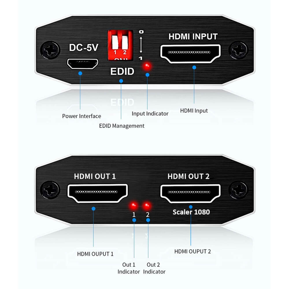 4K 60Hz HDMI Splitter 1x2 HDR Splitter HDMI 2.0 HDCP 2.2 Duplicator – Navceker Store